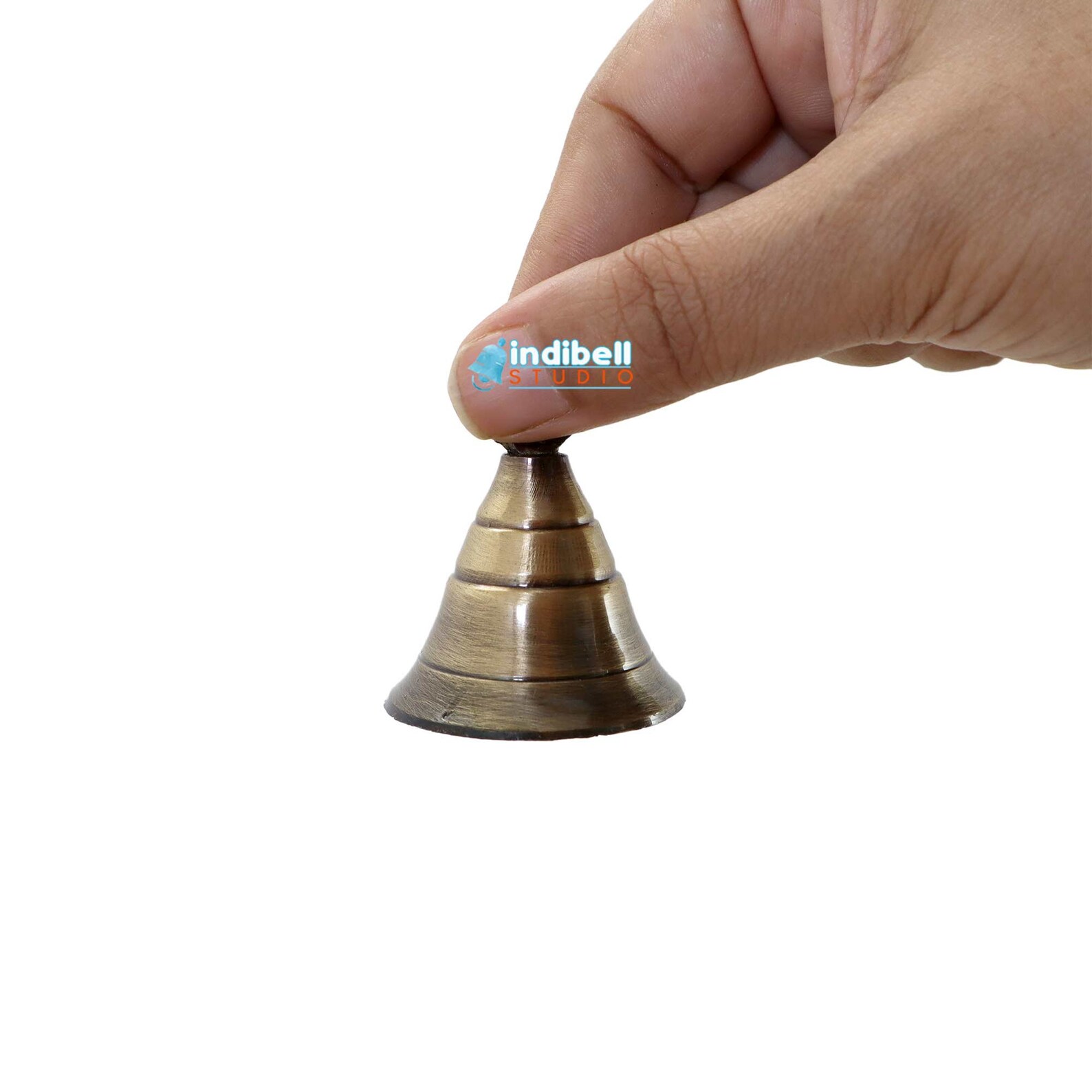 Tanjori Antique Brass Temple Bells, Vintage Indian Pooja Mandir Decor ...