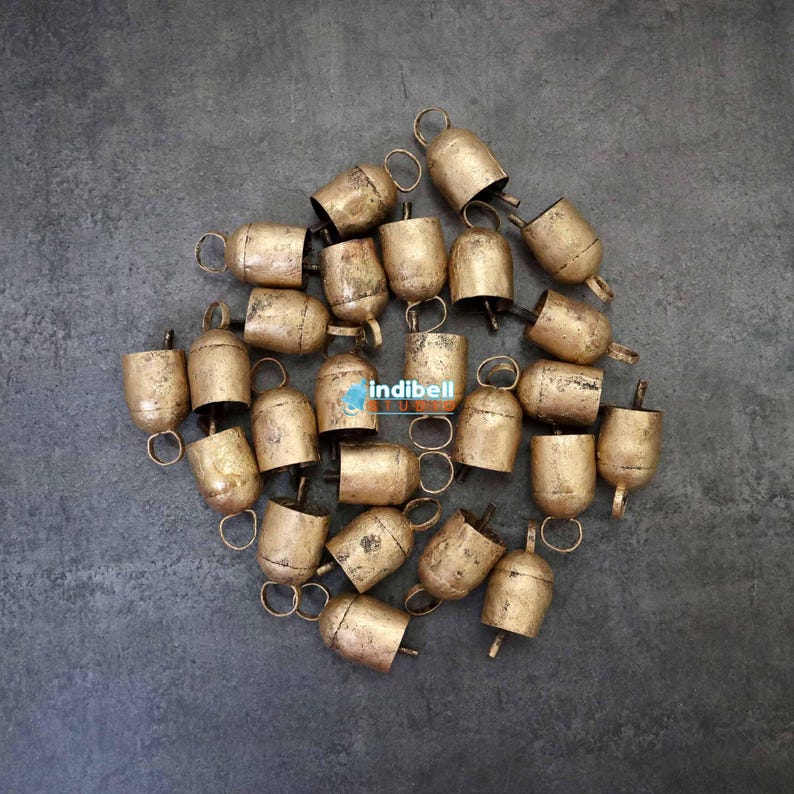 12 Rustic Brass Bells for Wind Chimes Garland DIY Decorative Craft ...