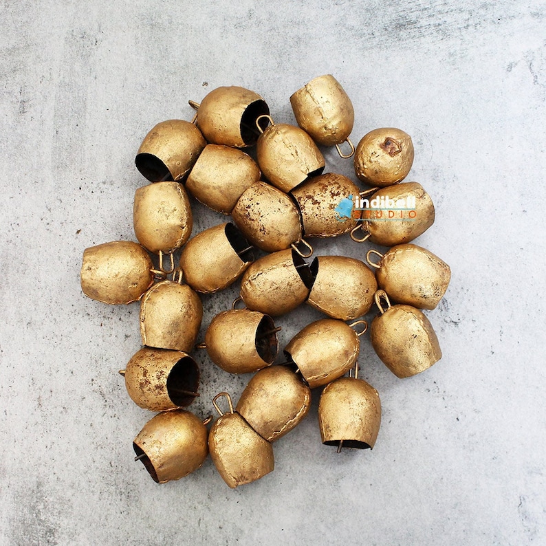 15 Adorable ROUND RUSTIC Indian BELLS Golden Semi Circle - Etsy