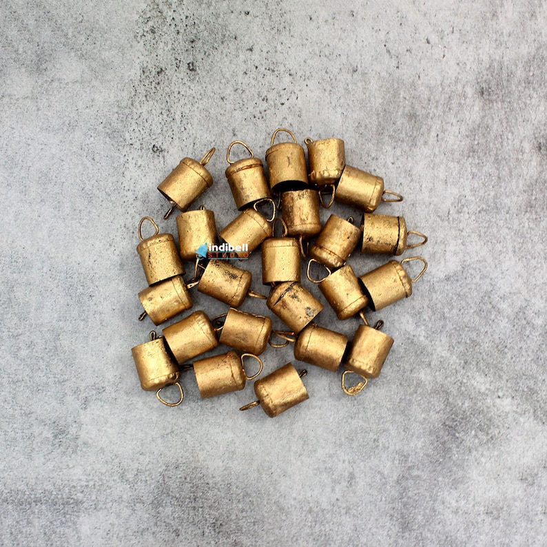 Handmade Recycled Brass Tin Mug Bells With Metal Ringer for Sweet Sound ...