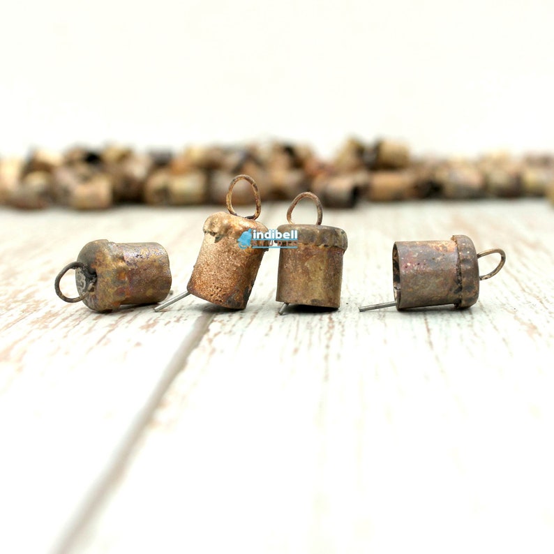 50 Small Mini RUSTIC COW Bells Wind Chimes Garden Bells, Tiny Cone ...