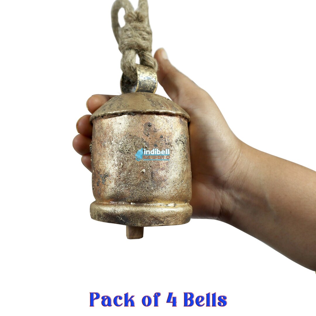 4 Rustic Cow Bells for Christmas Wreath, Mantel Fireplace Cluster ...
