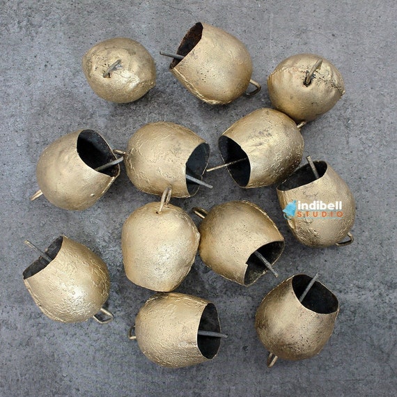 12 Metal Large Round Mongolian Craft Bells Cow Bell 2 Inch - Etsy