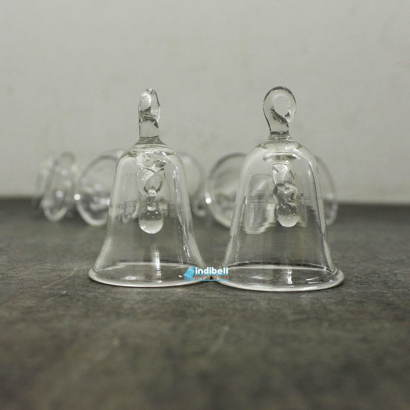 Blown Glass Clear Bells - Etsy