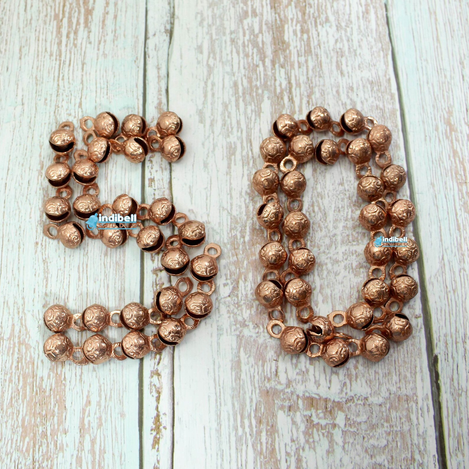 ROSE GOLD Copper Sleigh Bells, DIY Pet Collar Wind Chimes Garland ...
