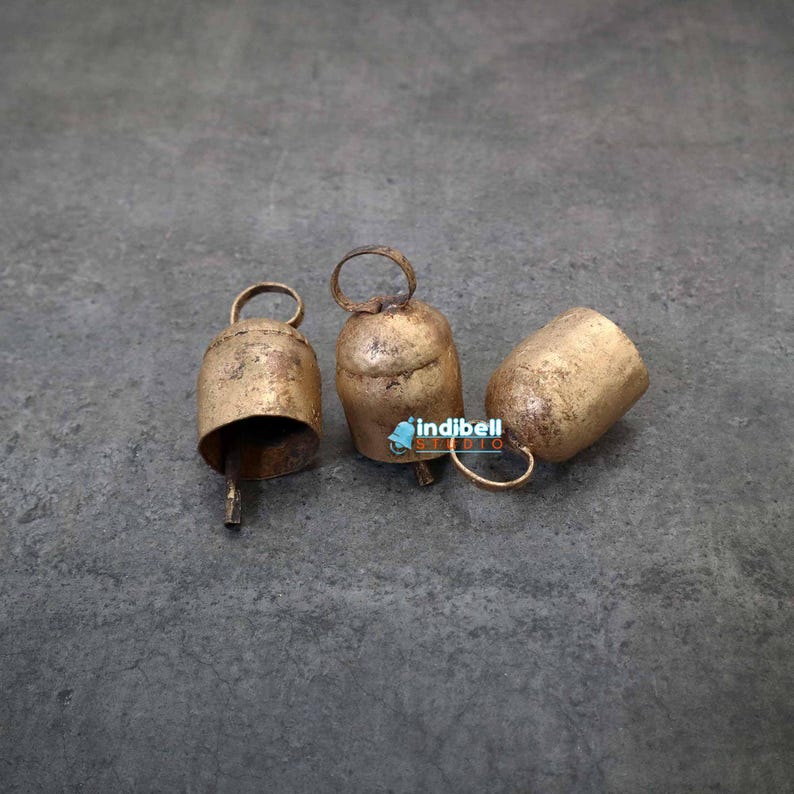 12 Rustic Brass Bells for Wind Chimes Garland DIY Decorative Craft ...