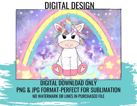 Unicorn Puzzle Digital - Etsy