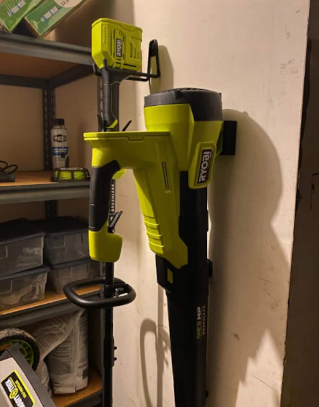 Ryobi Leaf Blower 18V Wall Mount Holder - Garage Organizer for Easy ...