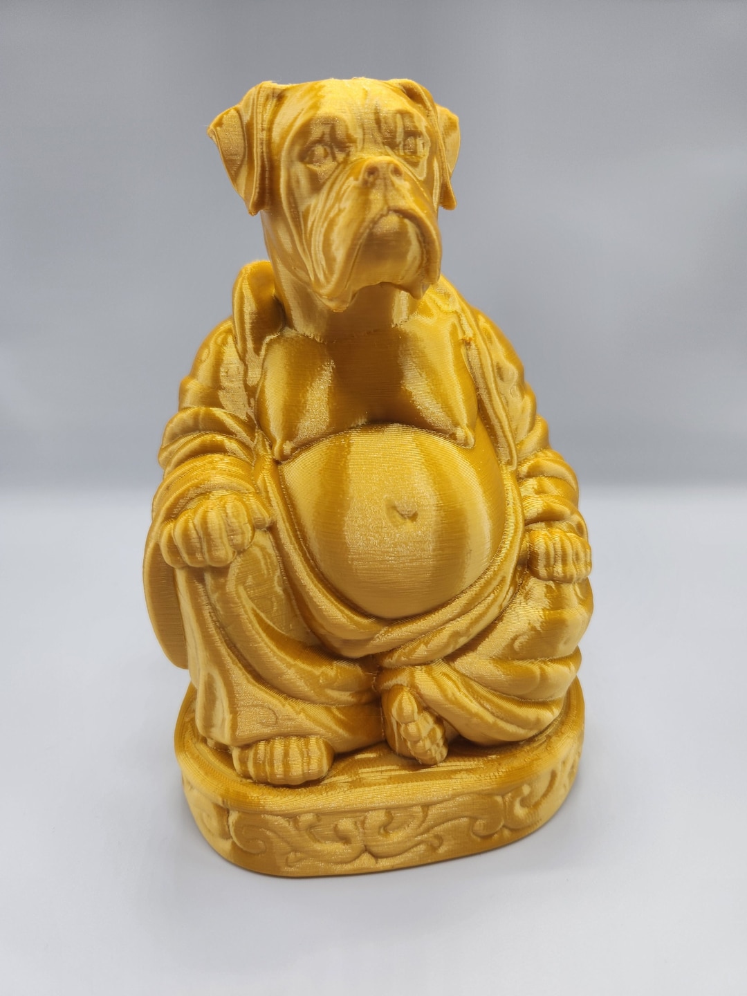 Boxer Dog Buddha Plastic Statue - Etsy