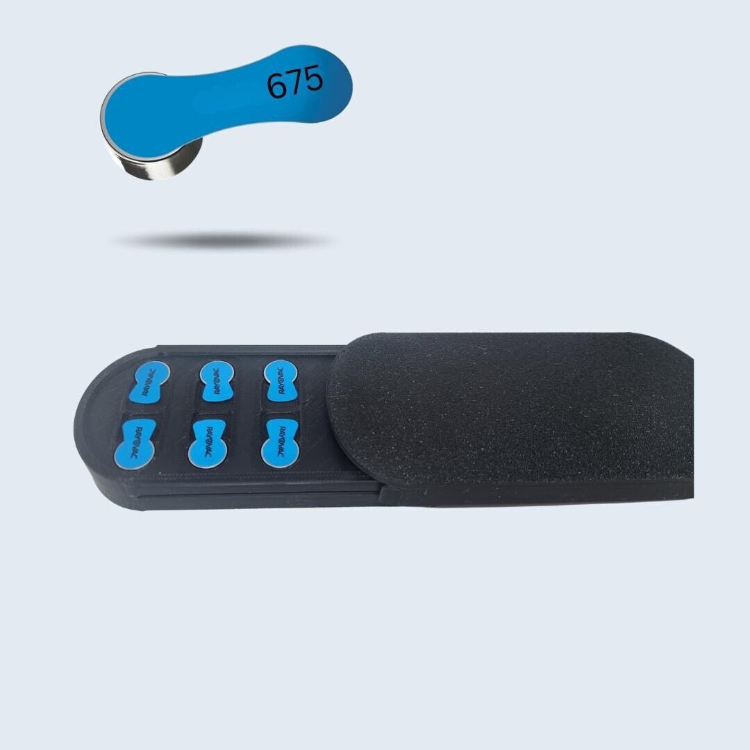 Type 675 Blue Hearing Aid Battery Case - 12 Battery Capacity - Etsy