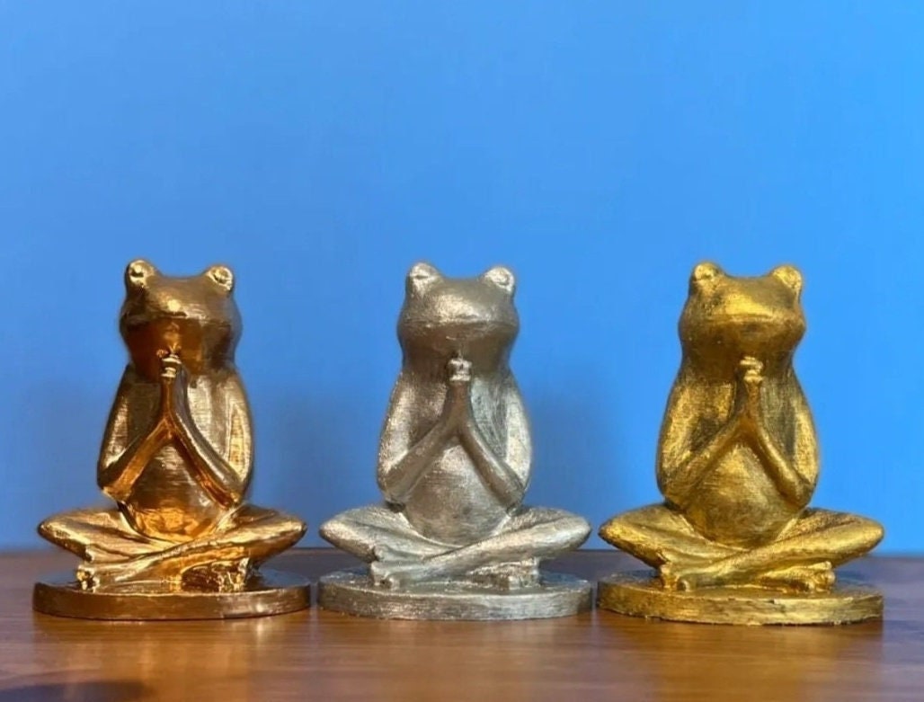 Praying Frog Statue Desk or Home Ornament Decoration - Etsy
