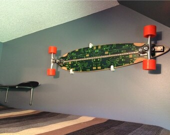 Longboard Skateboard Wall Mount - Etsy