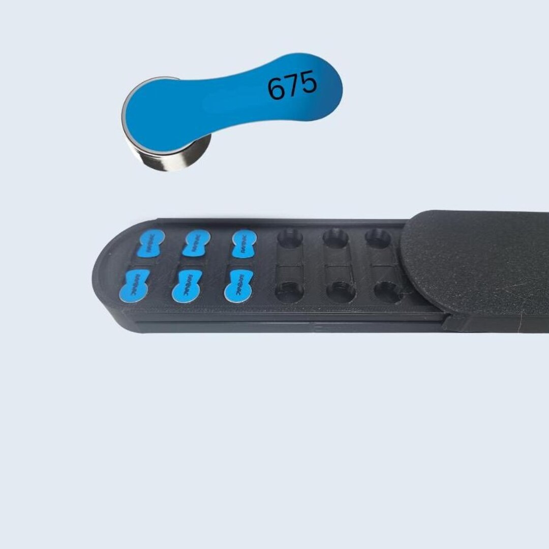 Type 675 Blue Hearing Aid Battery Case - 12 Battery Capacity - Etsy