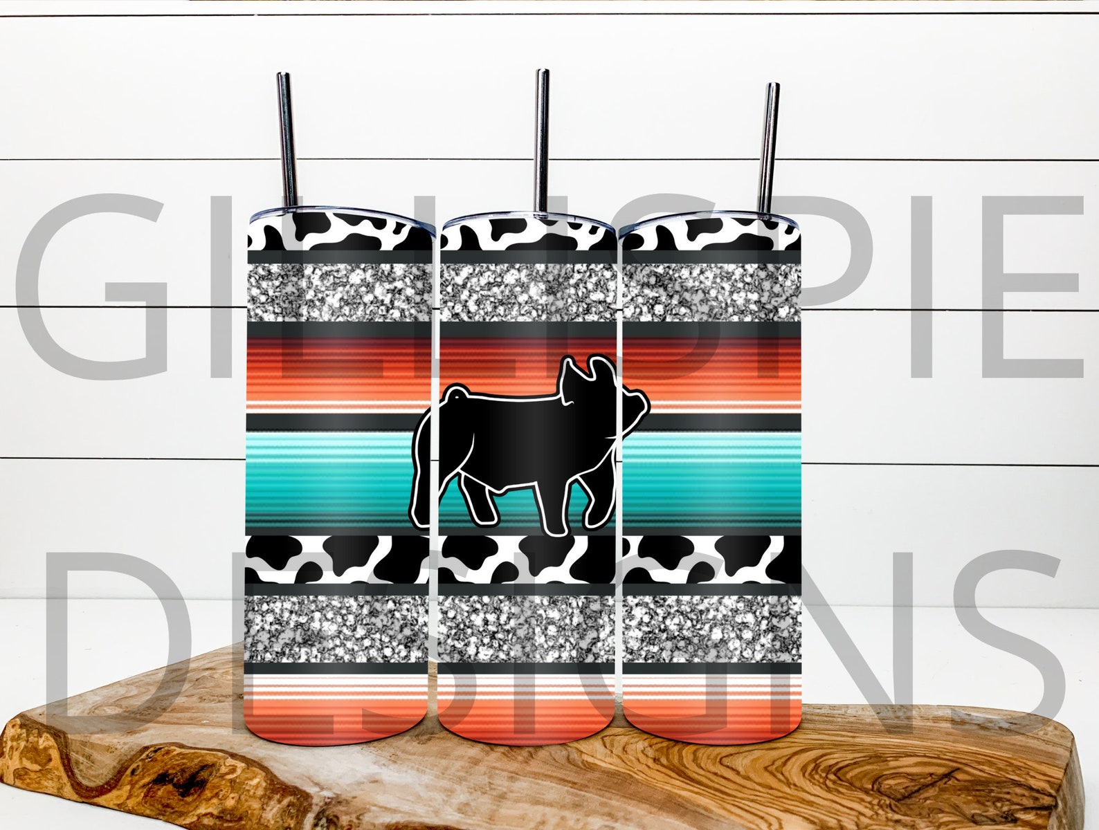 Show Pig Aztec Design Western Pig Show Pig | Etsy