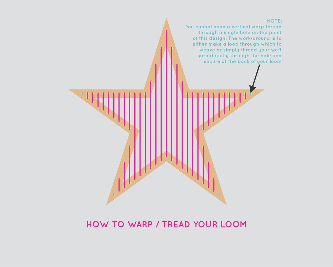 Star Shape Weaving Loom Artwork Instant Download Files for Laser ...