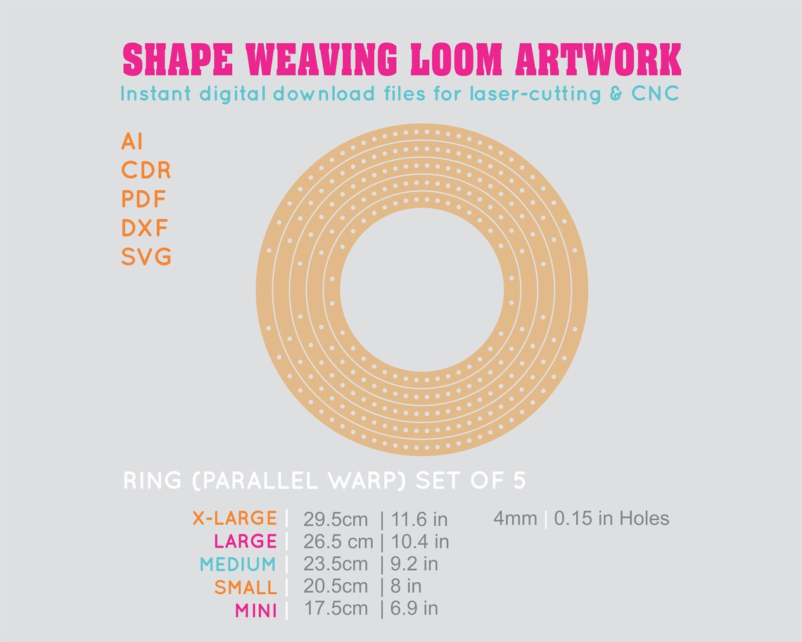 Parallel Warp Ring Circle Round Shape Weaving Loom Artwork - Etsy
