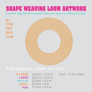 Parallel Warp Ring Circle Round Shape Weaving Loom Artwork Instant ...