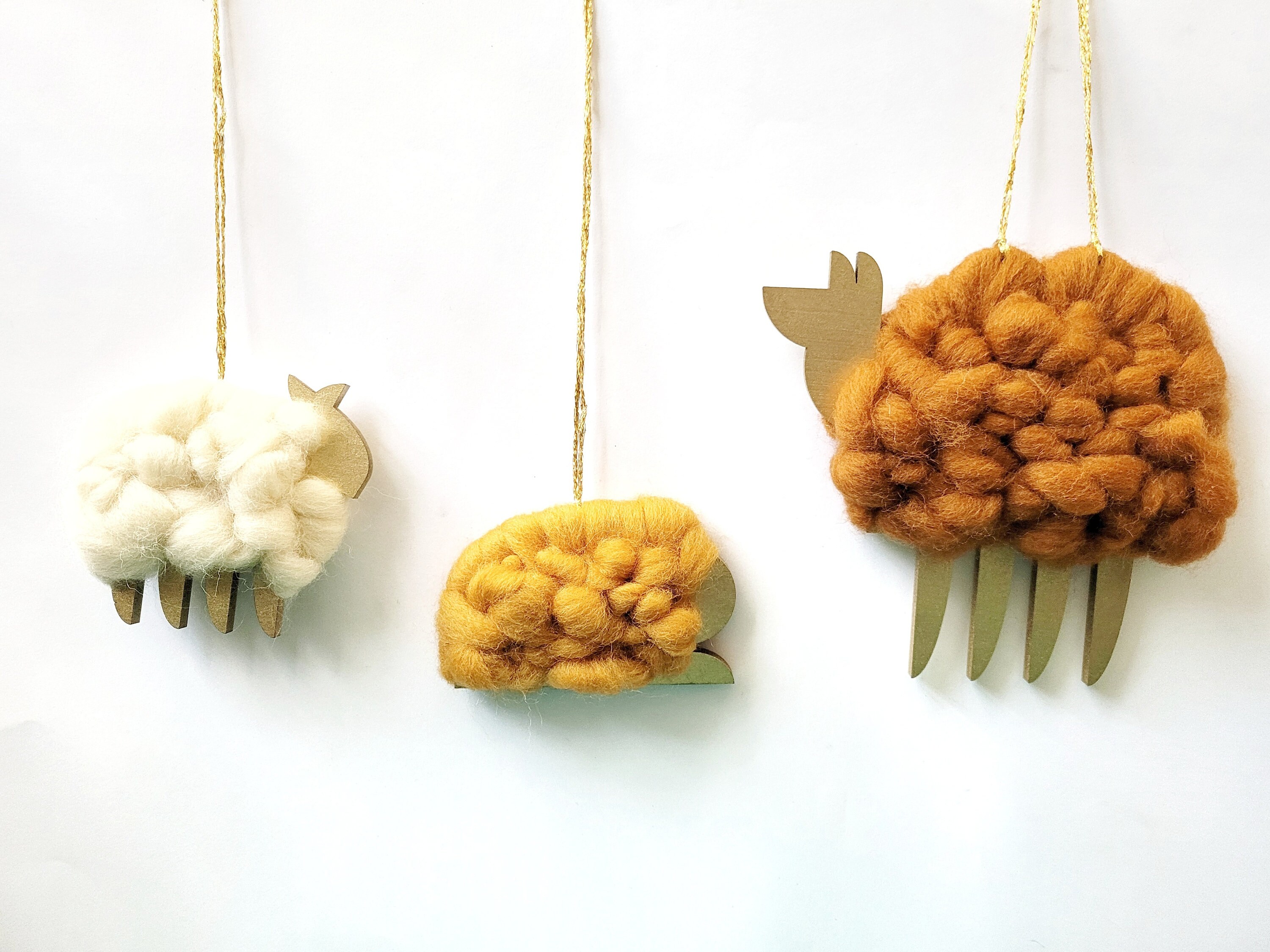 Scandi Style Nativity Set Shape Weaving Loom Christmas Ornament Artwork ...