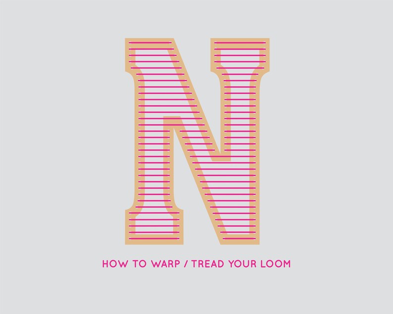 Letter N, Alphabet, Monogram Shape Weaving Loom Artwork Instant ...