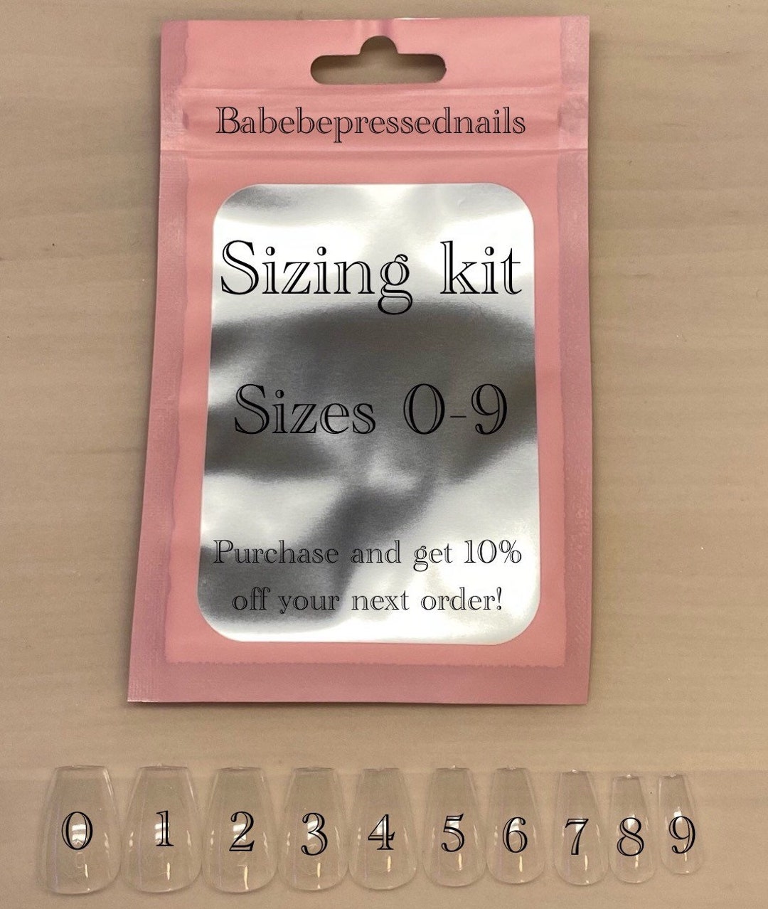 Sizing Kit | Press on Nail Sizing Kit - Etsy