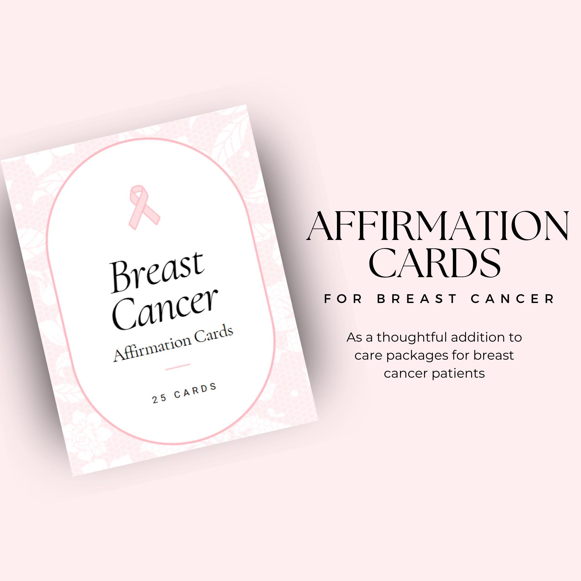 Affirmation Cards for Breast Cancer, Inspirational Cards for Cancer ...