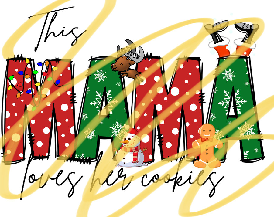 This Mama Loves Her Cookies PNG - Etsy