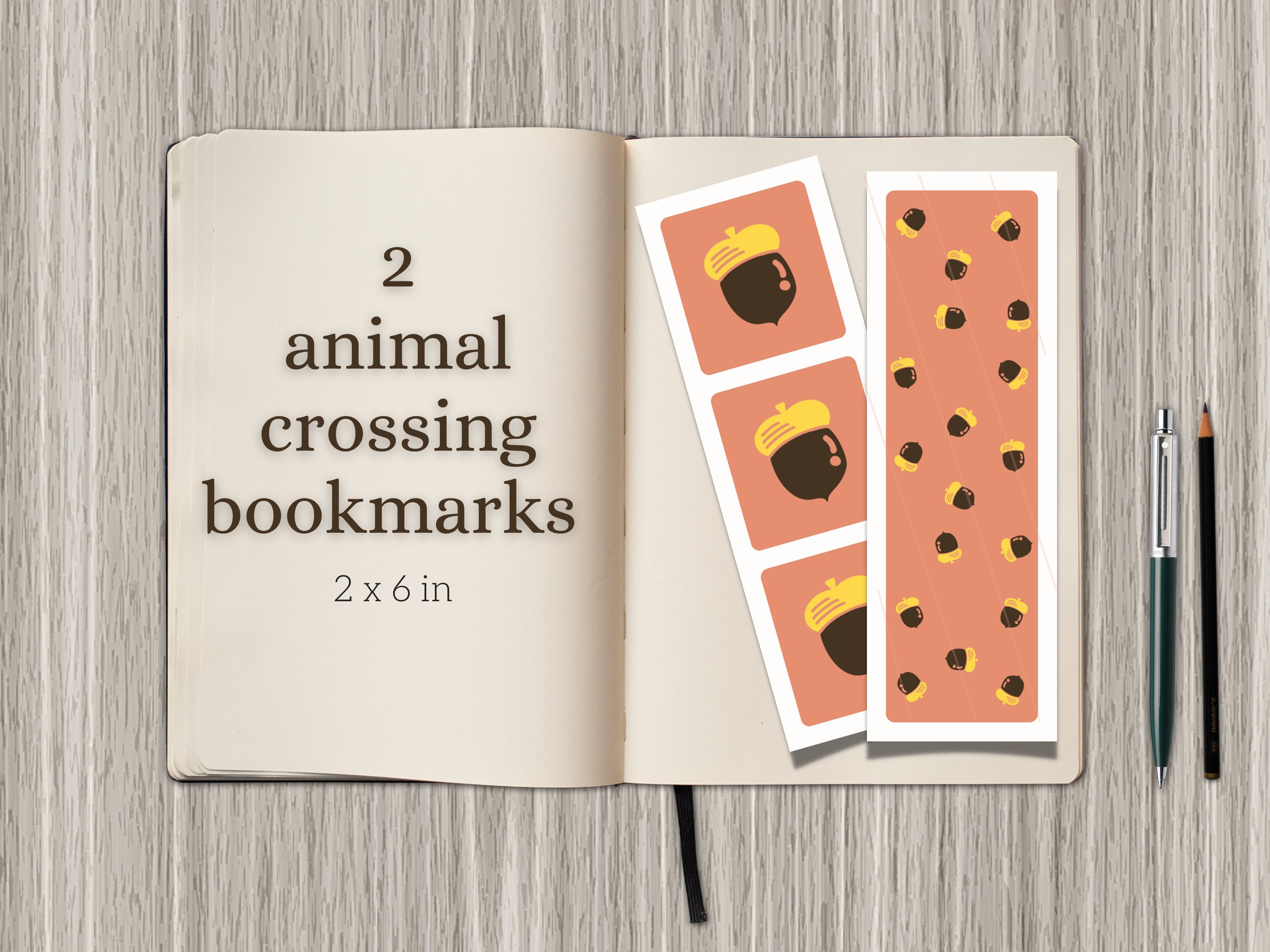 Animal Crossing Themed Bookmark Template Printable Digital - Etsy