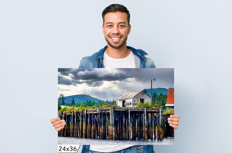 Deserted Cannery Dock at Kake, Alaska, Rustic Waterfront Dock in Alaska ...