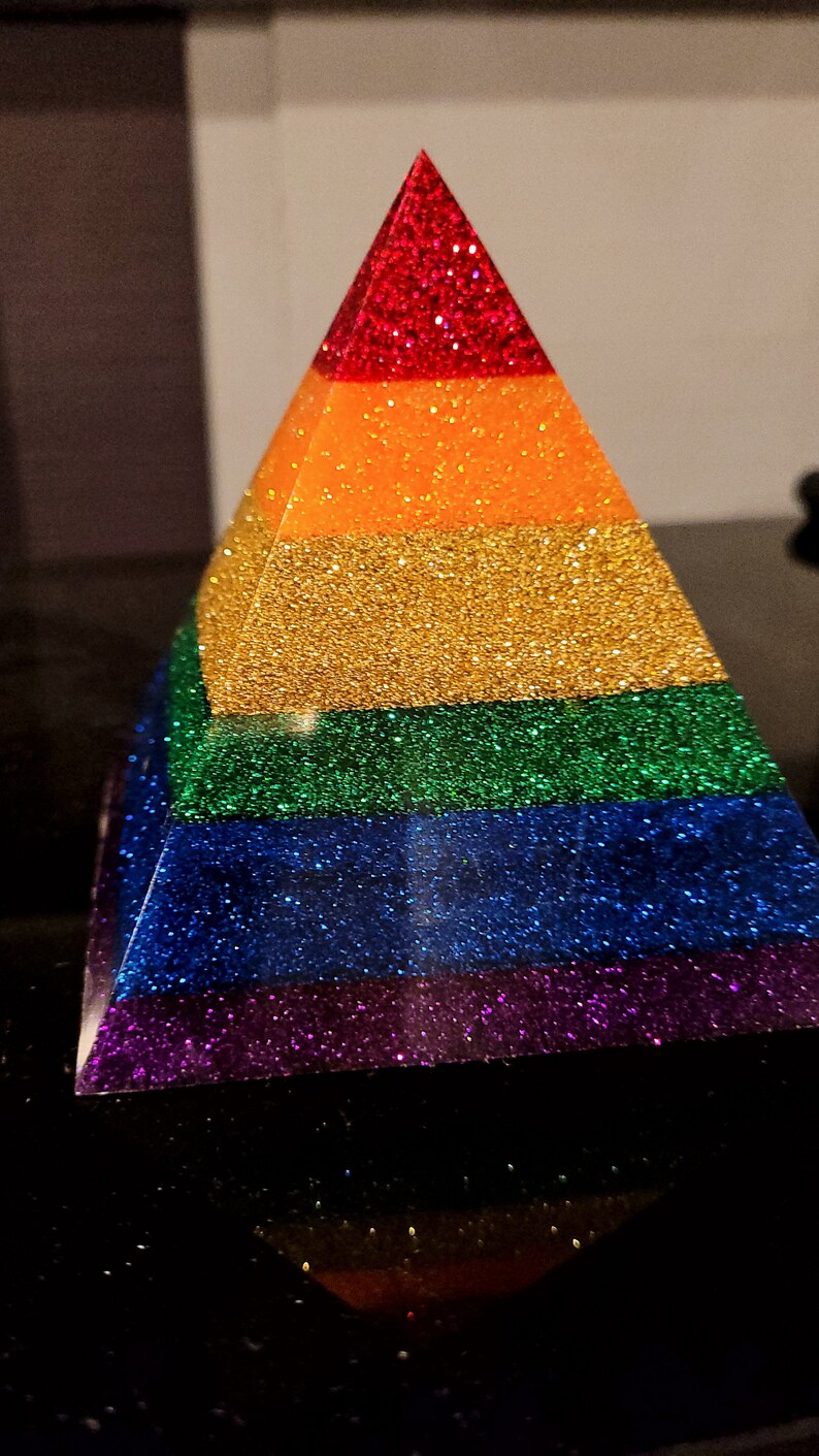 Extra large Rainbow Pride bling pyramid Home & Living Home Décor etna ...