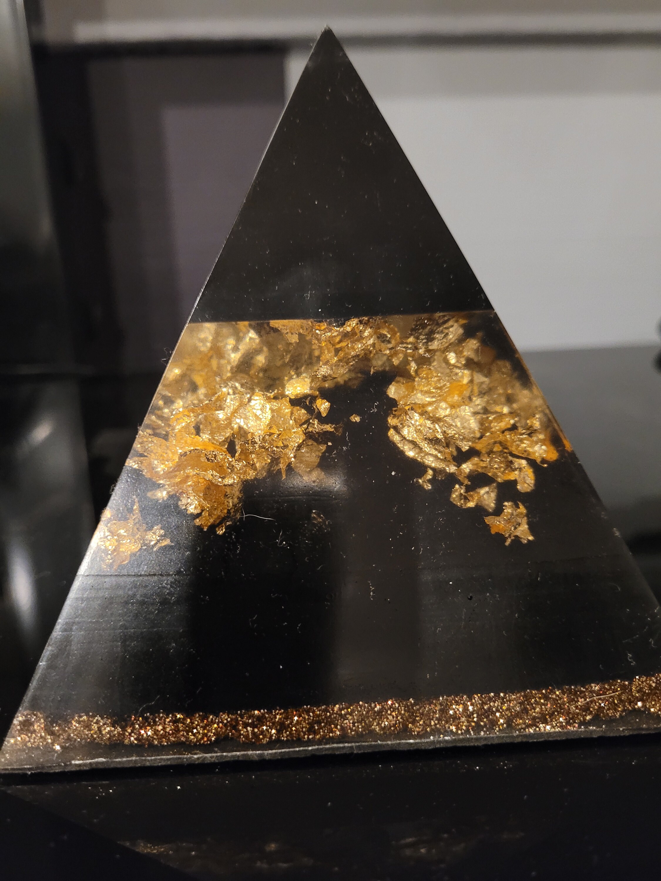 Black and Gold Extra Large Pyramid - Etsy