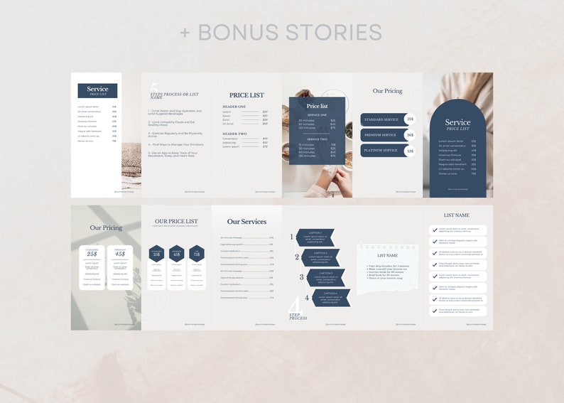 48 Instagram Multipurpose Canva Template Bundle for Lists, Bullets ...