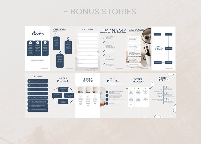 48 Instagram Multipurpose Canva Template Bundle for Lists, Bullets ...