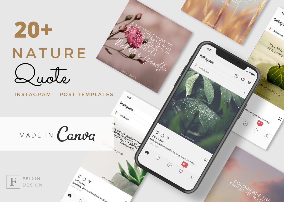 20+ Nature Themed Editable Motivational Photo Quotes for Posting to ...