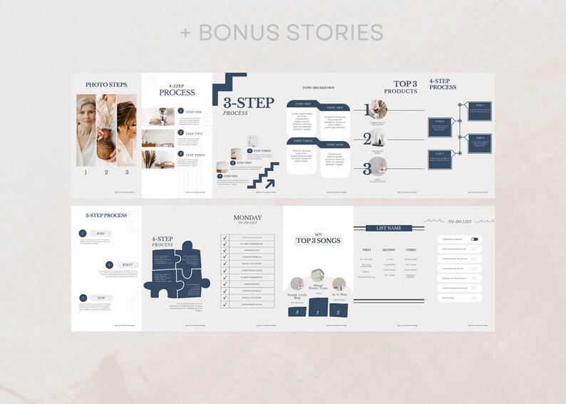 48 Instagram Multipurpose Canva Template Bundle for Lists, Bullets ...