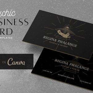 Astrology Business Card Canva Template for Psychic, Numerology, Healer ...