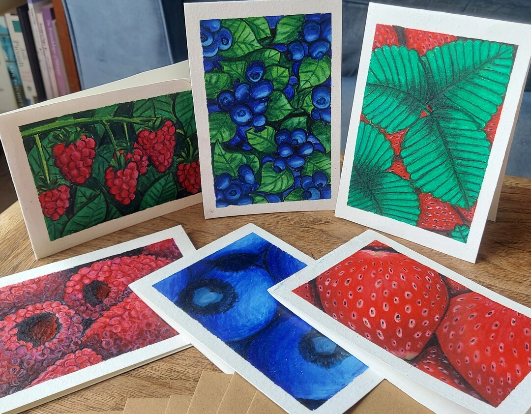 Berry Blank Cards - Etsy