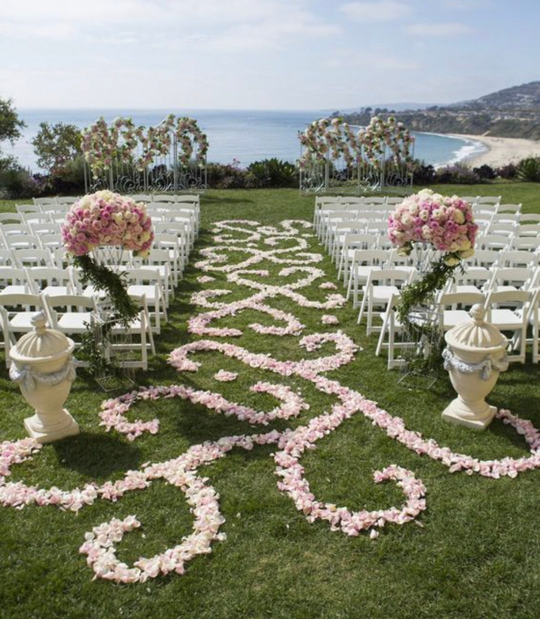 10,000 Blush Pink Flower Petals Ceremony Decorations Floral Aisle ...