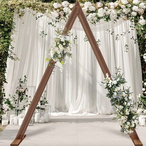 10 FT. Triangle Wooden Wedding Arch Backdrop Brown DIY Rustic - Etsy