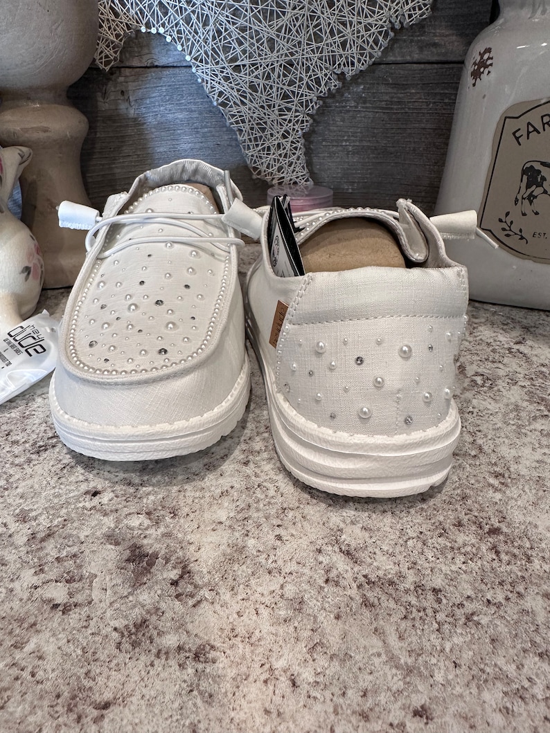 Custom Bride Wedding Rhinestone Hey Dudes - Etsy