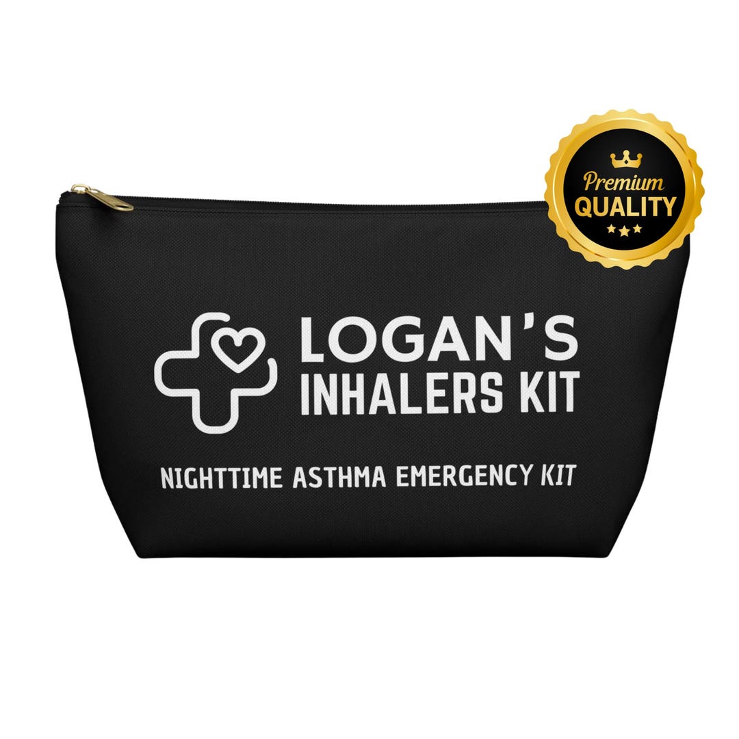 Personalized Asthma Emergency Kit, Medical Alert Travel Pouch - Etsy