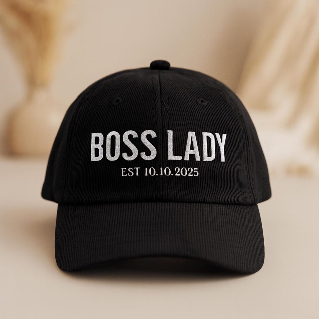 Boss Lady Embroidered Cap, Custom Women Entrepreneur Hat, Girl Boss ...