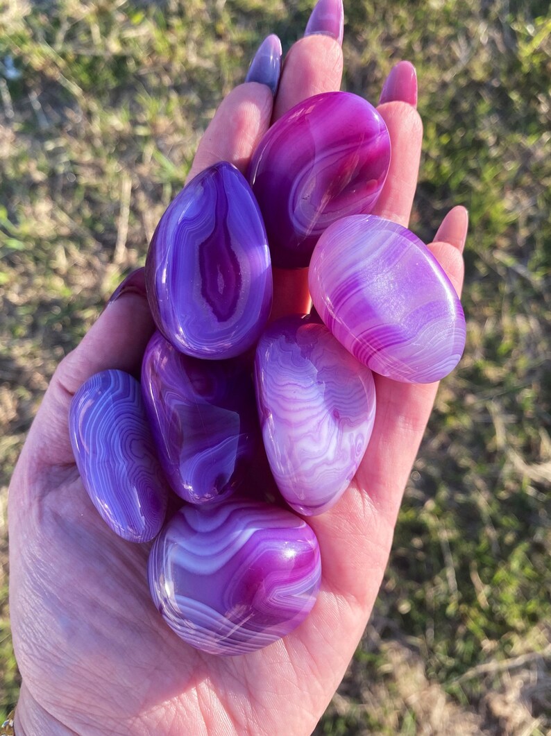 Extra Large Stunning Purple Lace Tumbles / Purple Sardonyx/ - Etsy