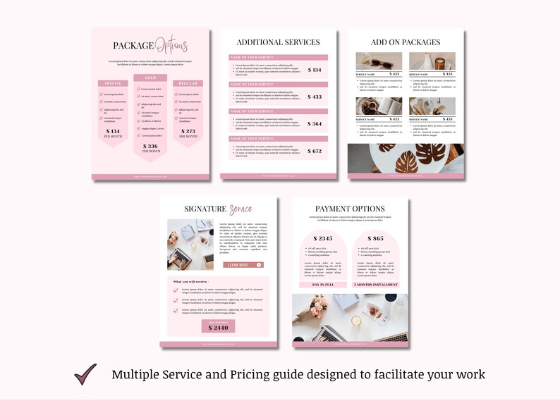Service & Pricing Guide Template, Portfolio Pricing Template, Client ...