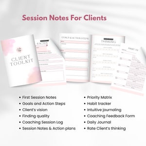 Coaching Session Worksheets, Coach Form, Client Form, Coaching Program ...