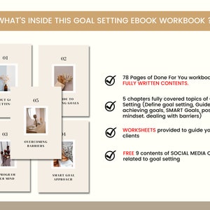 Done for You Goal Setting Workbook, Brandable Coaching Ebook Course ...