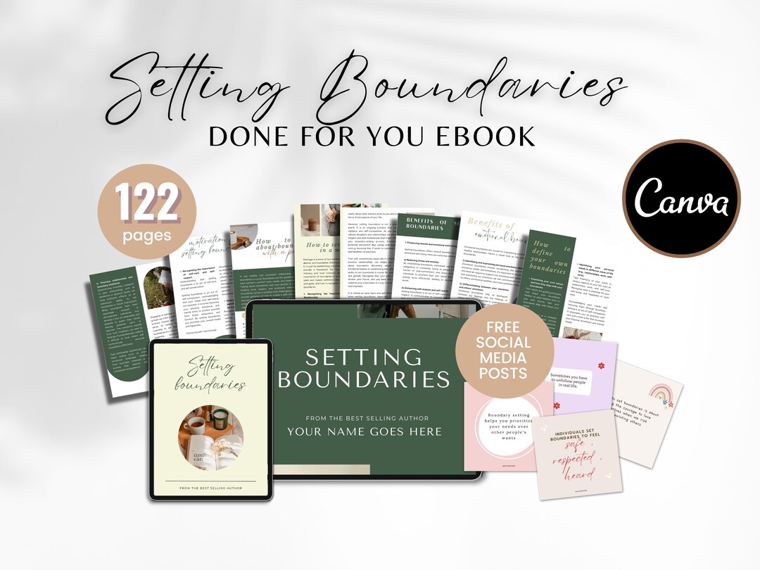 Setting Boundaries Done for You Ebook Coaching Program, Workbook for ...