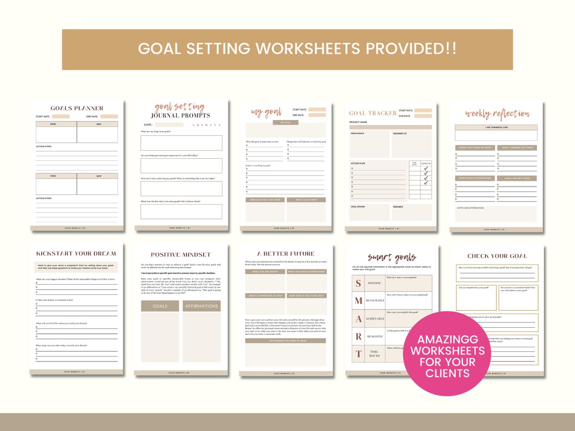 Done for You Goal Setting Workbook, Brandable Coaching Ebook Course ...