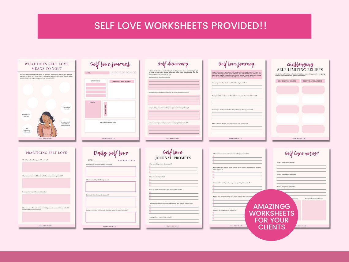 Done for You Self Love Workbook, Brandable Coaching Ebook Course, Self ...