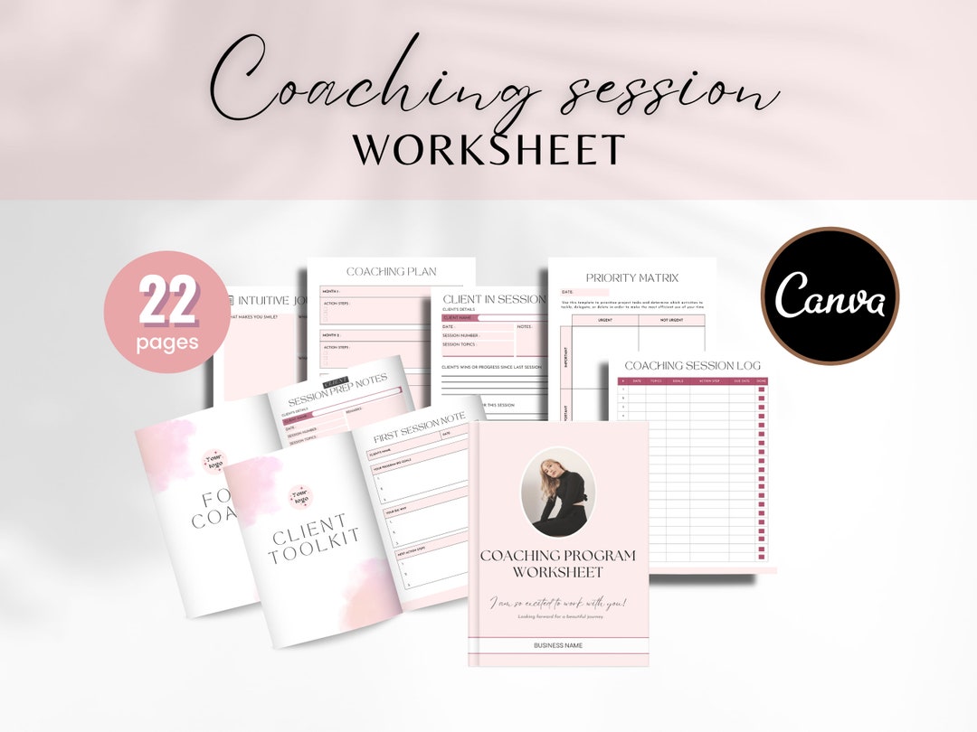 Coaching Session Worksheets, Coach Form, Client Form, Coaching Program ...