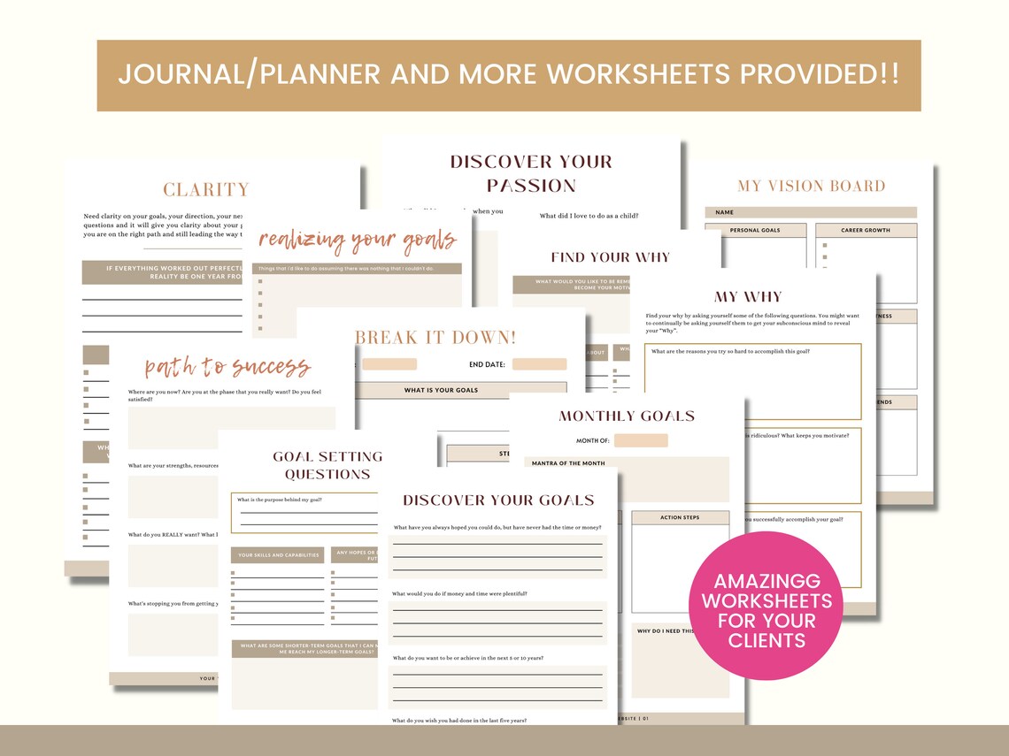 Done for You Goal Setting Workbook, Brandable Coaching Ebook Course ...